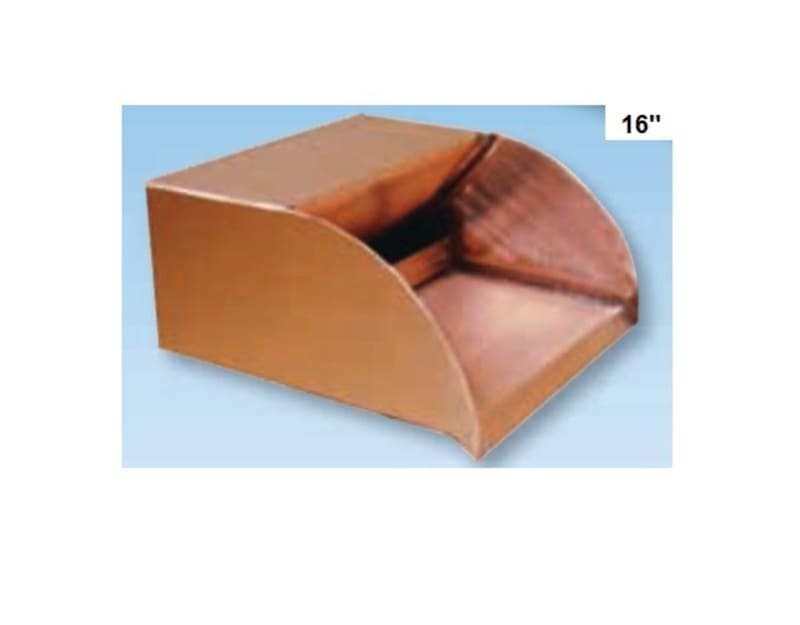 16" Radius Copper Scupper