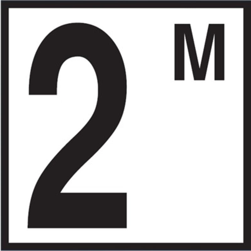 2M 6x6 Tile, 5" Numbers, Non-Skid (Deck), Depth Marker