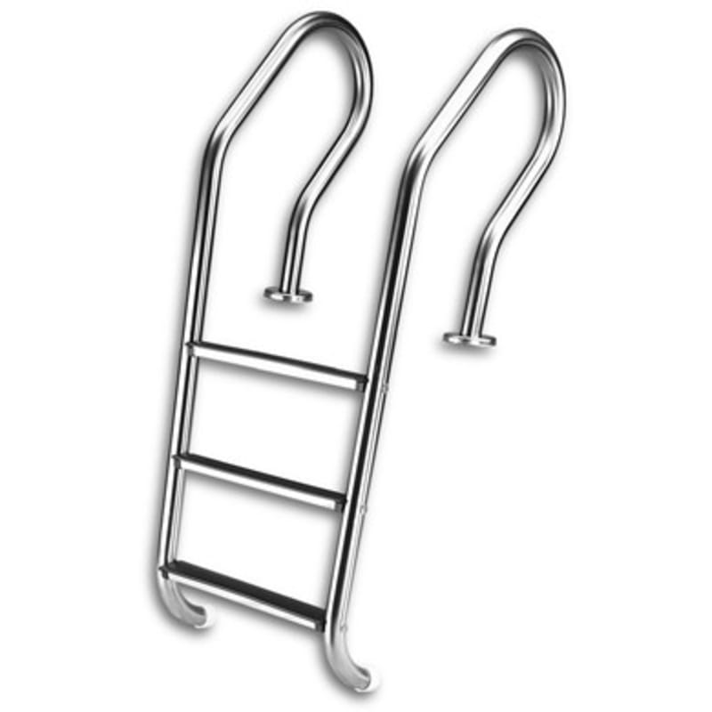White 3-Step Modified Camelback Style Ladder