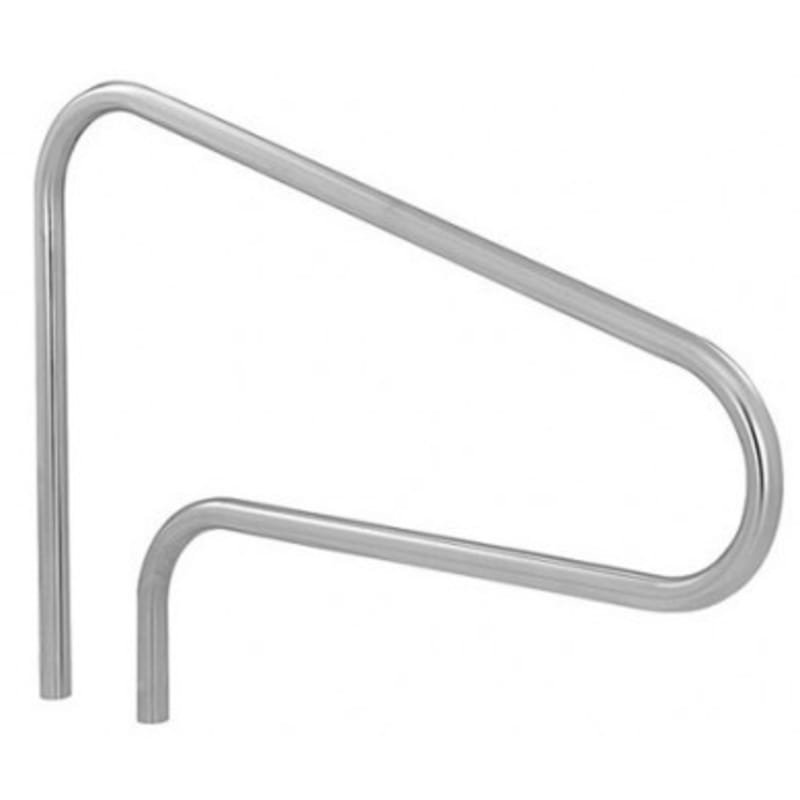 51" 3 Bend Deck Mounted Stainless Steel Stair Rail, .065"