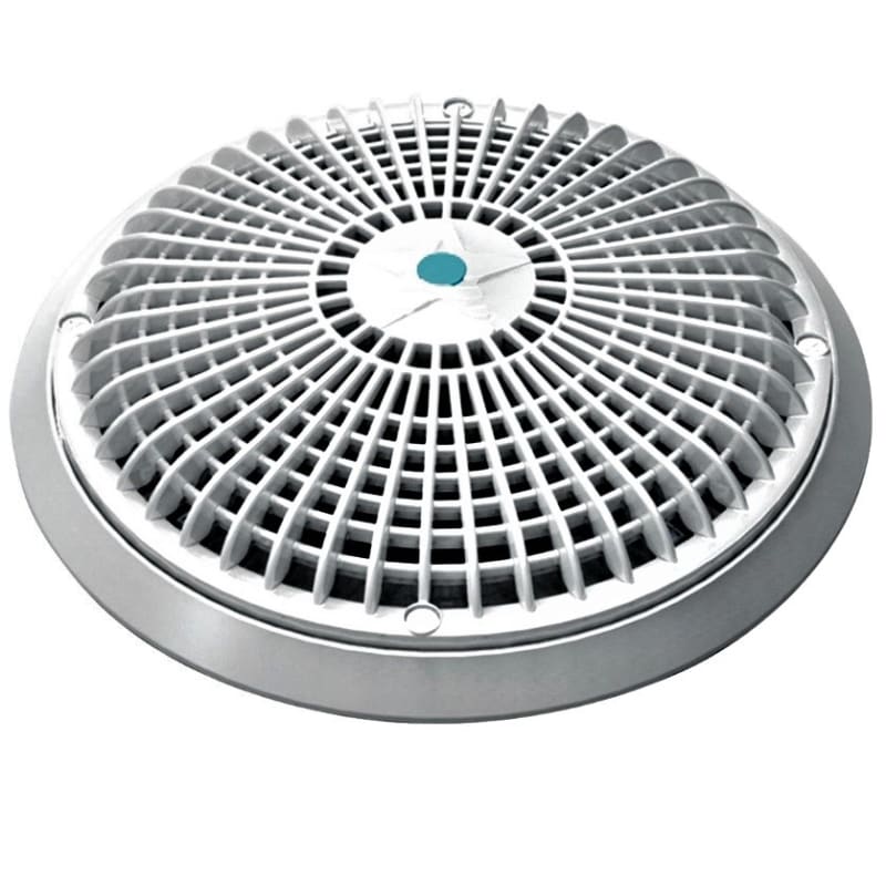 10" Universal Round Main Drain Cover with Universal Adapter Kit, Light Gray