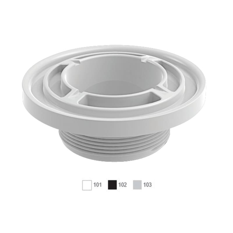 AquaThunder Spa Jet Fitting with Flange, White