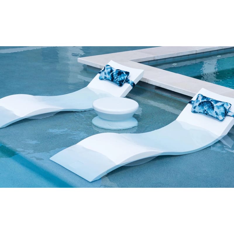 14" White Signature Standard Side Table Without Umbrella Hole