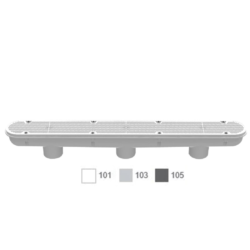 32" Dark Gray Channel Drain Pinhole Anti-Entrapment Suction Outlet Cover