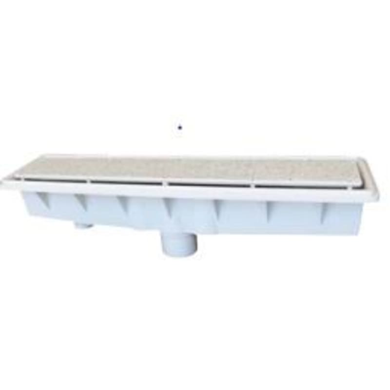 AVSC White PHX Pebble Top Single Inlet Top Channel Drain