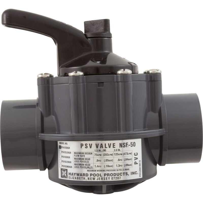 1-1/2" x 2" PSV Series 2-Way Diverter Valve PVC