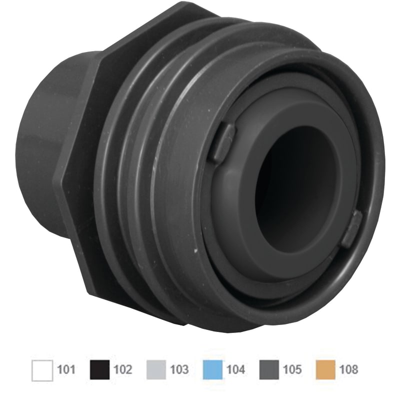 Blue Flush-Mount Return Fitting with 1" Orifice for 1" Outside Pipe