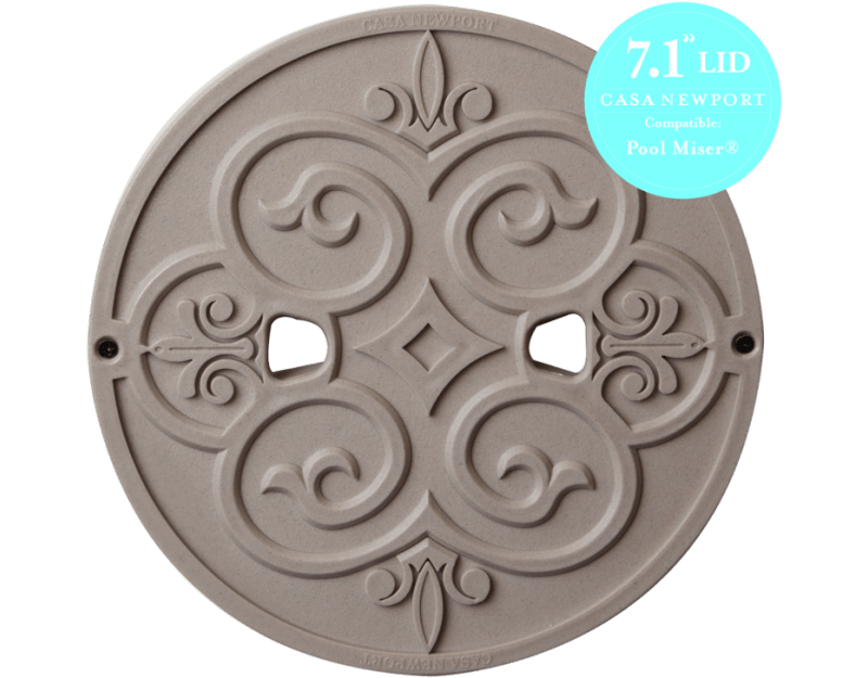 Stone Color Plastic Poolmiser Auto-Fill Lid (7.1" Lid) 30-01022sp7-1