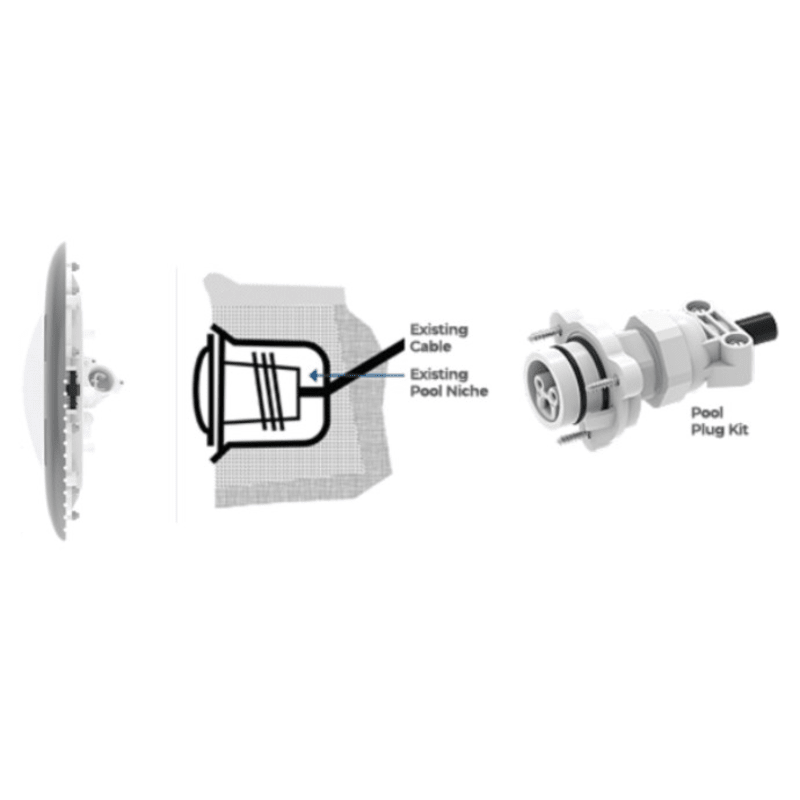 Multi-Color Vivid 360 Jandy Pool Light with Plug Kit 12V 30W