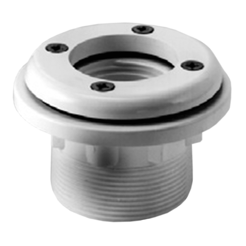 1.5" Threaded x 1.5" Socket Standard Body Return Fitting for Vinyl White