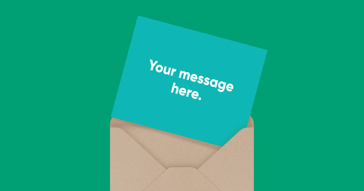 Your Message Green by Postable | Postable