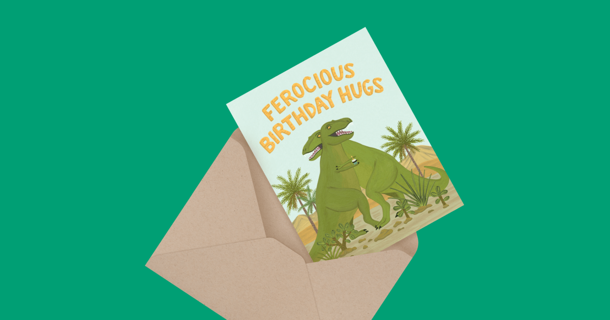 T-Rex Birthday by Yeppie Paper | Postable