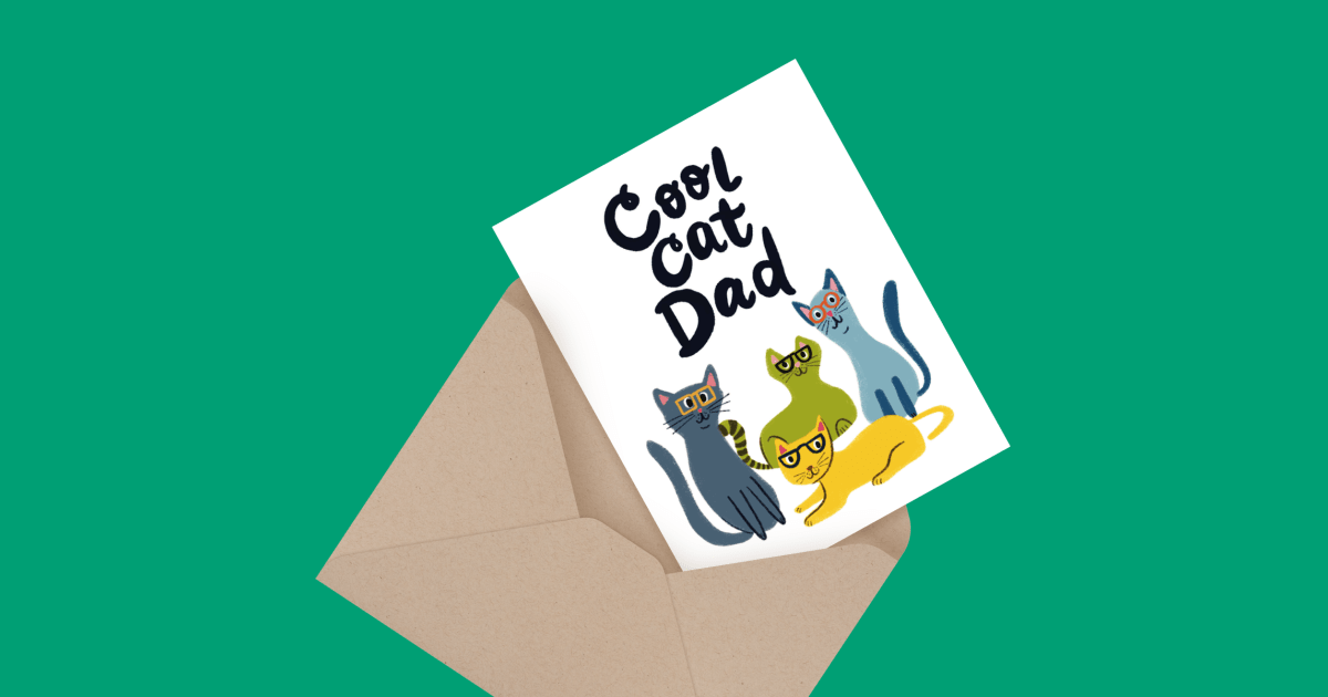 Cool Cat Dad by Grey Street Paper | Postable
