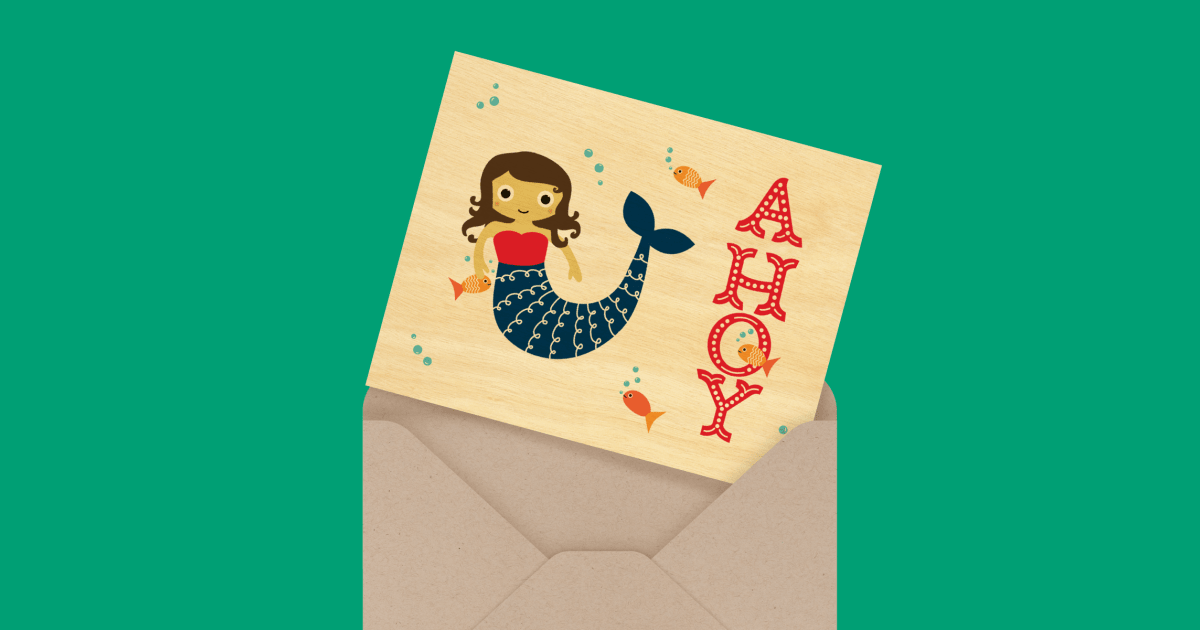 Mabel Mermaid by Night Owl Paper Goods | Postable