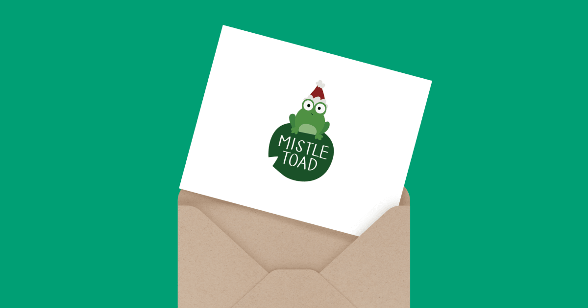 Mistle Toad Holiday Christmas Card | Postable | Postable