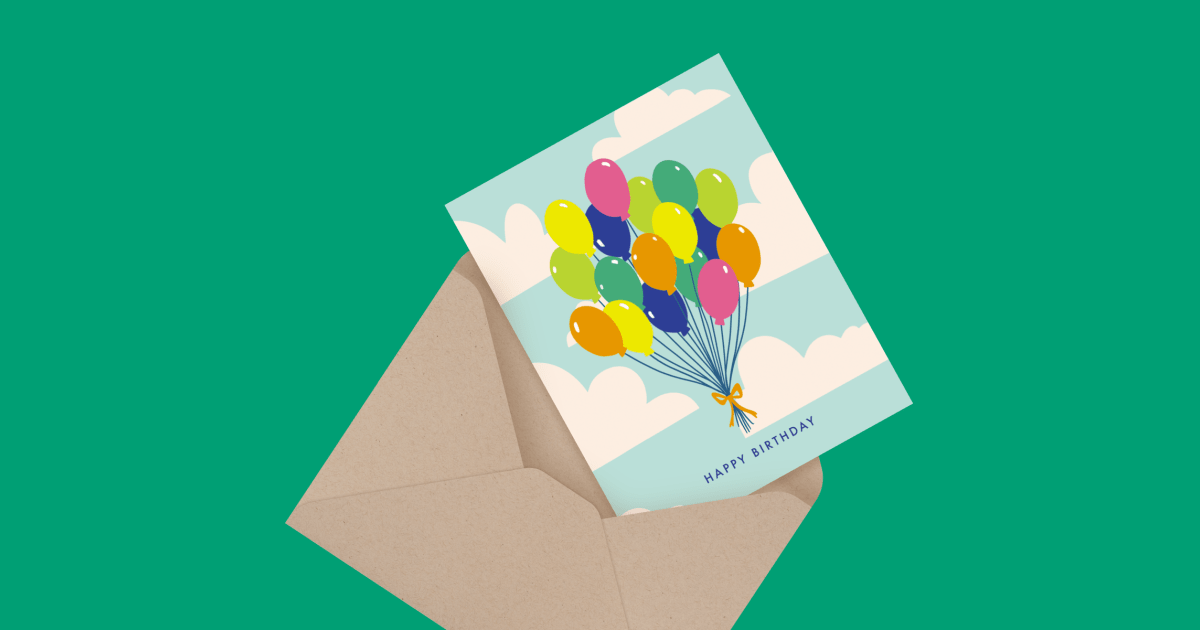 Birthday Balloons by Vine & Thistle | Postable