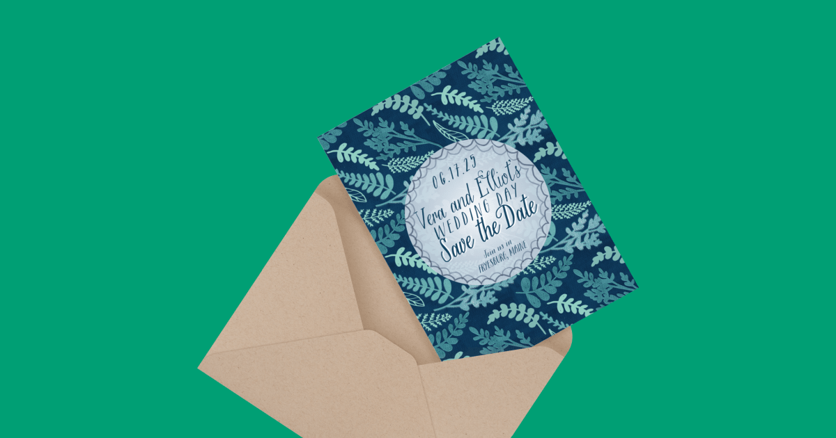 Night Floral Save The Date by There Will Be Cake | Postable