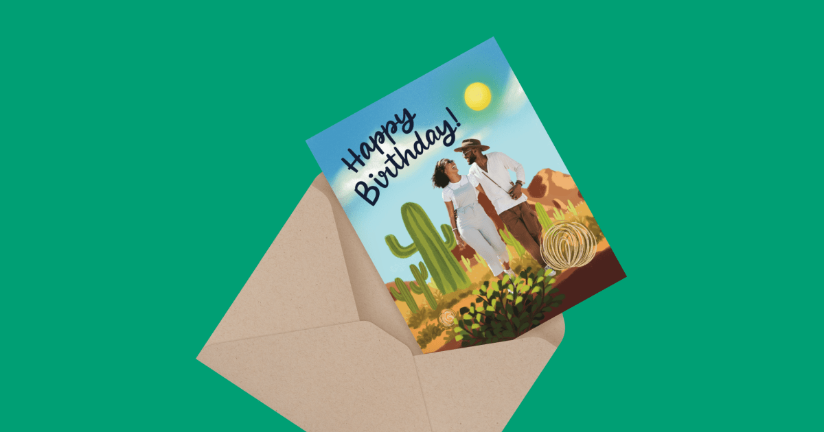 Desert Birthday by Grey Street Paper | Postable