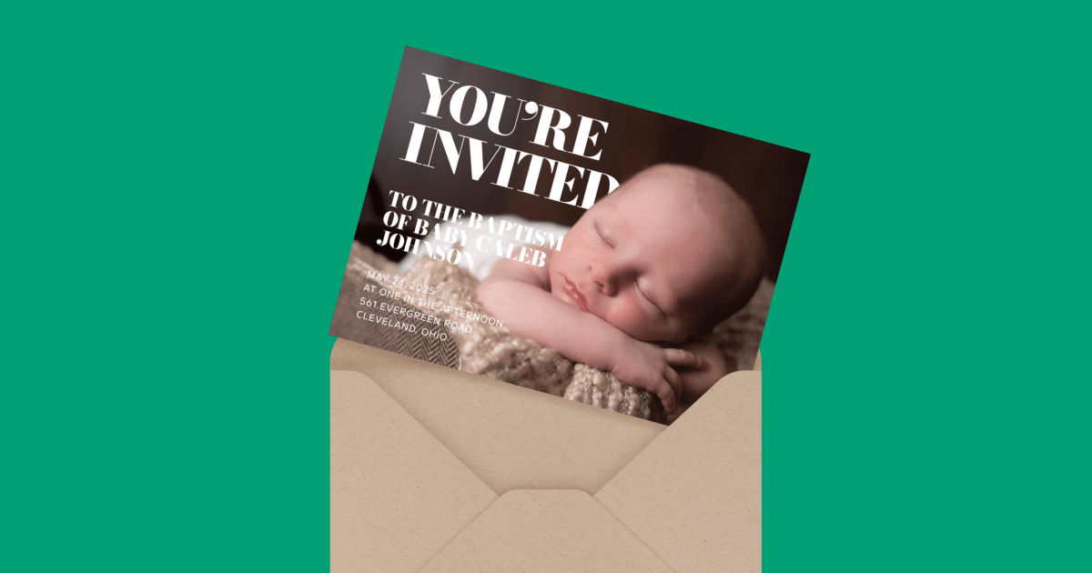 Bold Serif Baptism by Postable | Postable