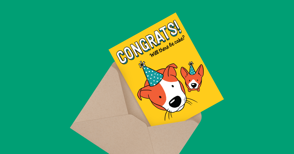 Congrats Cake by Semi Sweet Press | Postable