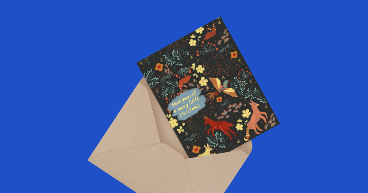 Forest Pattern Christmas Card | Postable | Postable