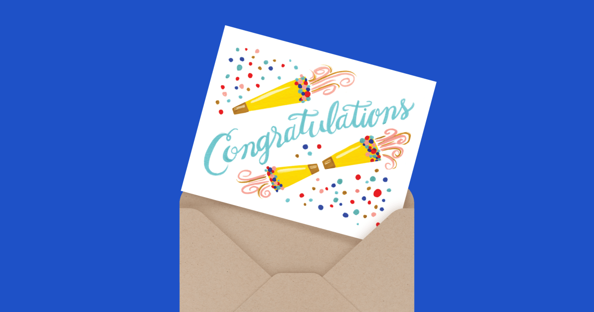 Congrats Horns by Ann Shen | Postable