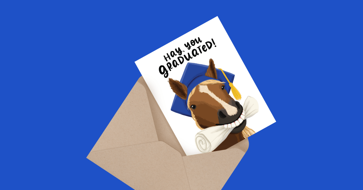 Horse Grad by Grey Street Paper | Postable