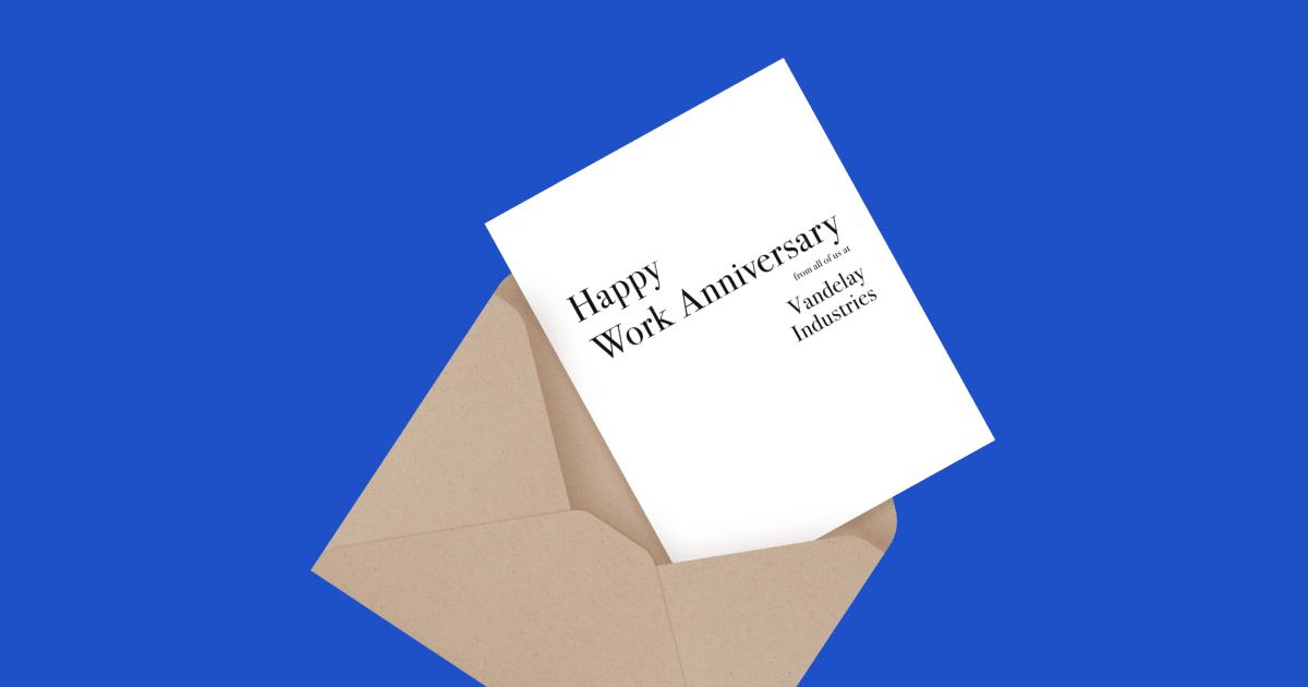 Work Anniversary Simple Serif by Grey Street Paper | Postable
