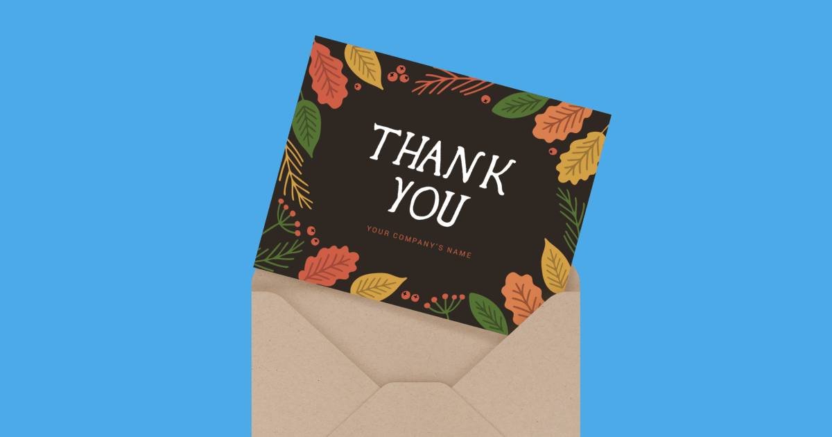 Thank You Fall Foliage by Postable | Postable