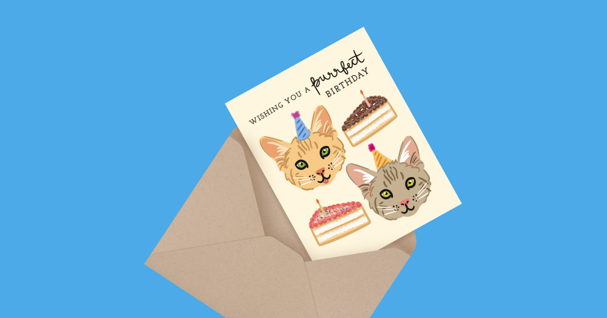 Purrfect Birthday by Bloomwolf Studio | Postable