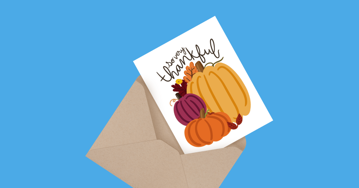 So Very Thankful Pumpkins Thanksgiving Card | Postable | Postable