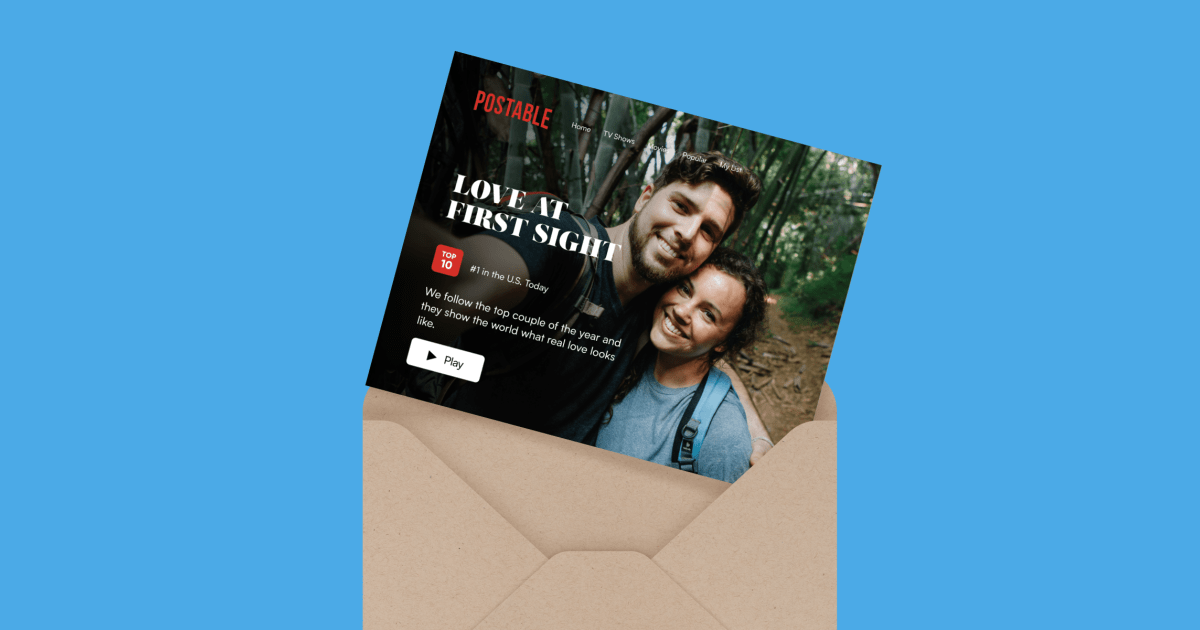 Rom Com Valentine by Postable | Postable