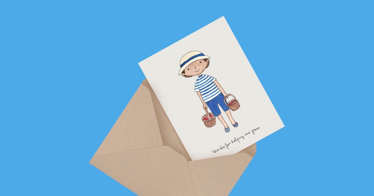 Thanks For Helping Me Grow by Goodputty Design | Postable