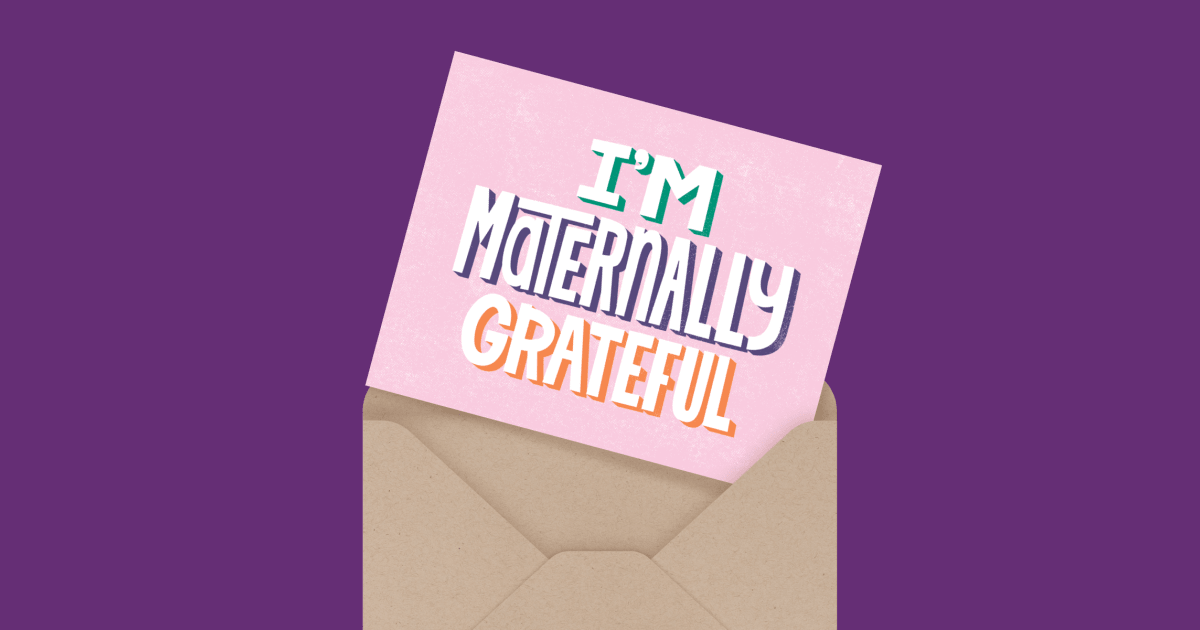 Maternally Grateful Folded Card | Thank You Cards | Postable