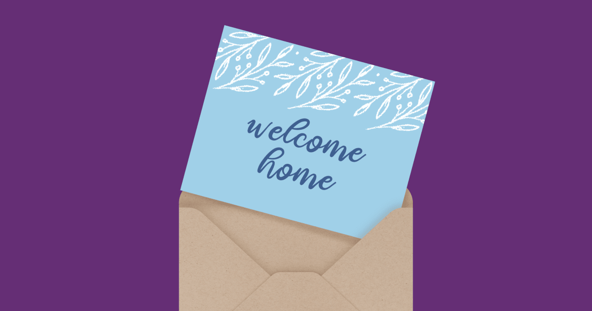 Blue Welcome Home by Postable | Postable