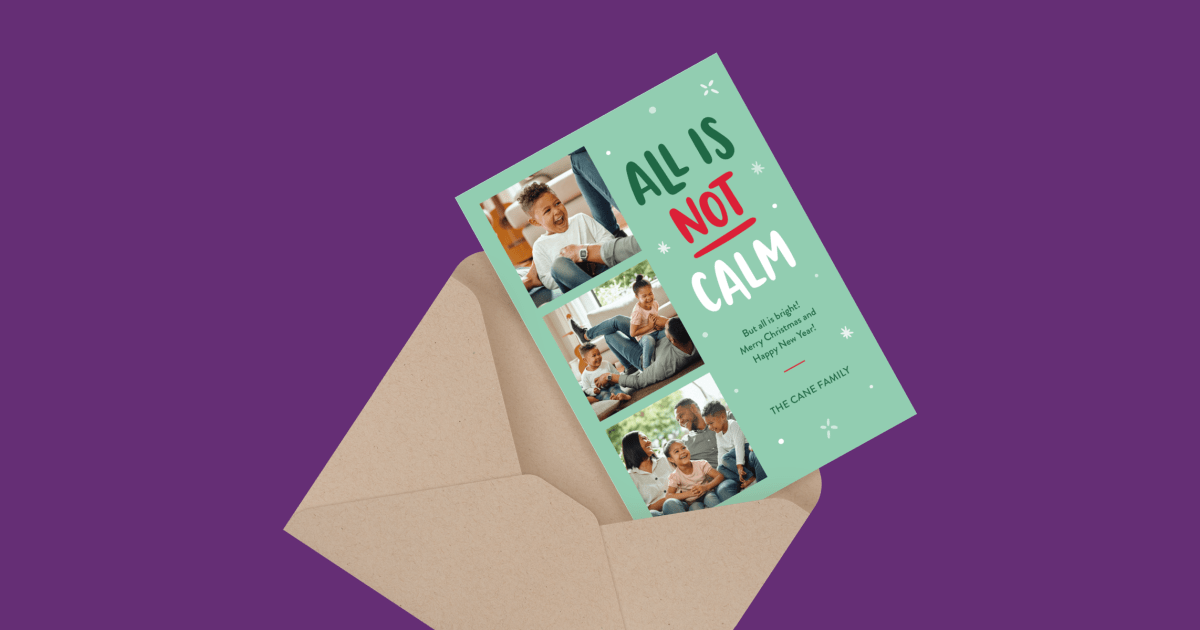 All Is Not Calm Christmas Photo Card | Postable | Postable