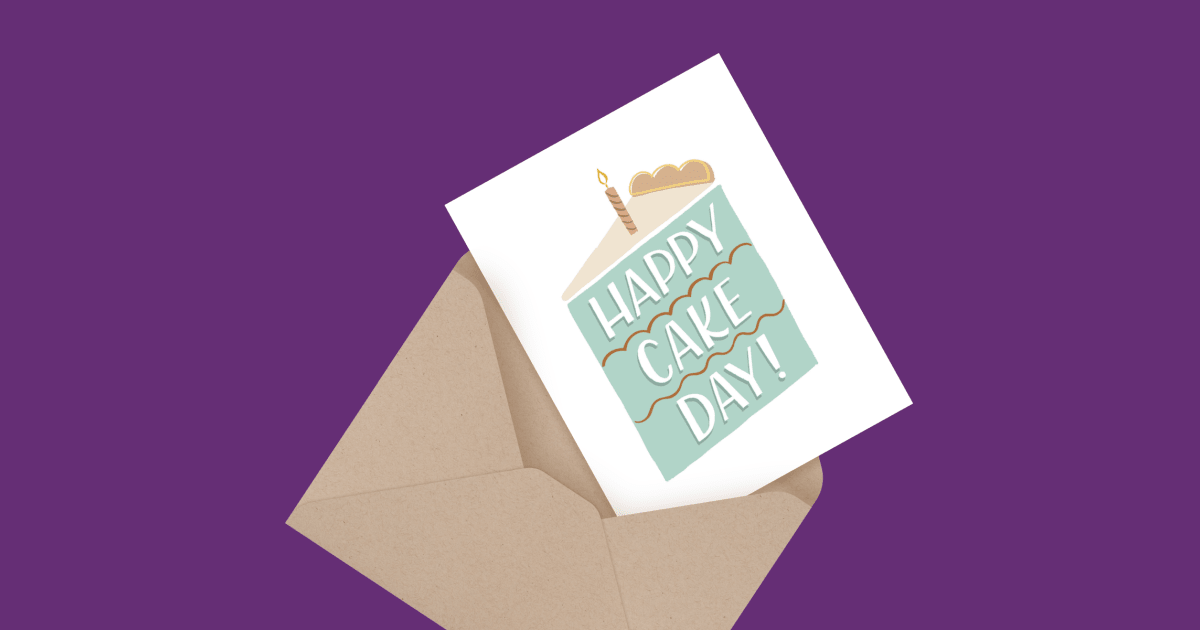 Happy Cake Day Folded Card | Birthday Cards | Postable