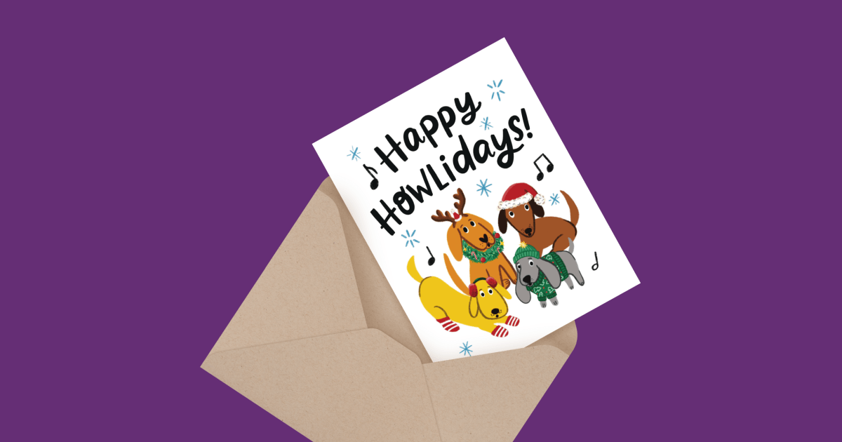 Happy Howlidays by Grey Street Paper | Postable