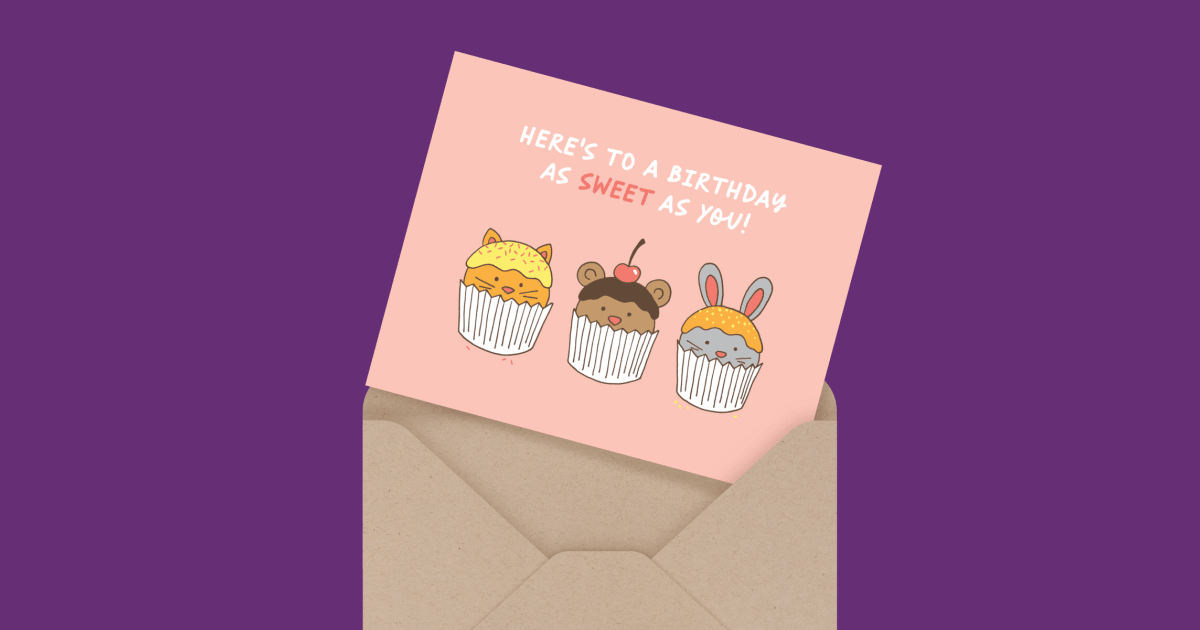 Birthday Cupcake Pals by Semi Sweet Press | Postable
