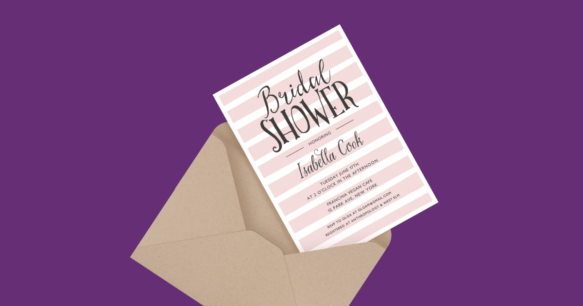Simple Stripes Shower Invite by Postable | Postable