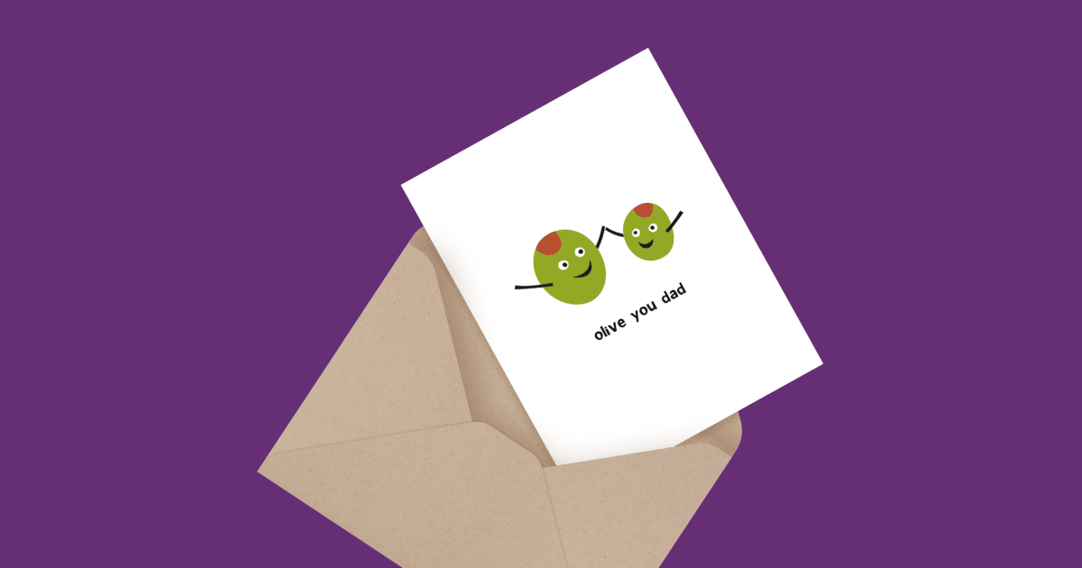 Olive You Dad Card | Father's Day Cards | Postable