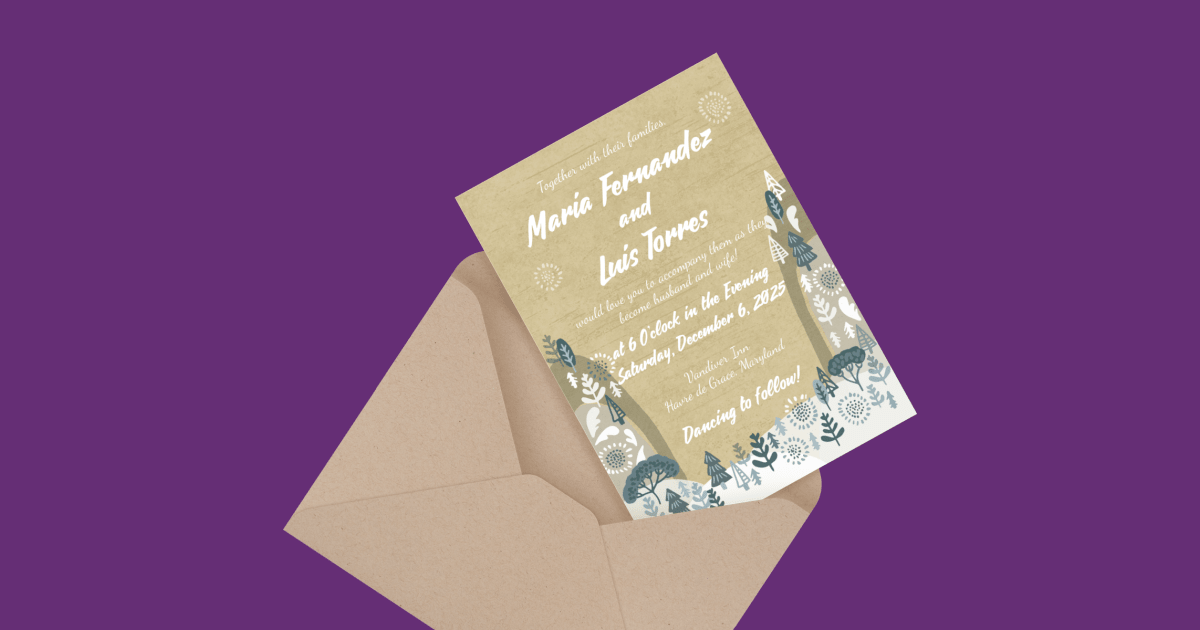 Winter Invite by There Will Be Cake | Postable