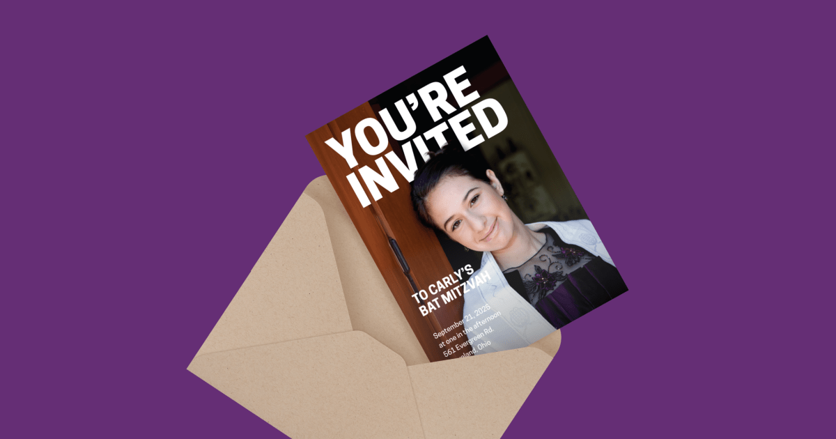 Custom Party Mitzvah Invite by Postable | Postable