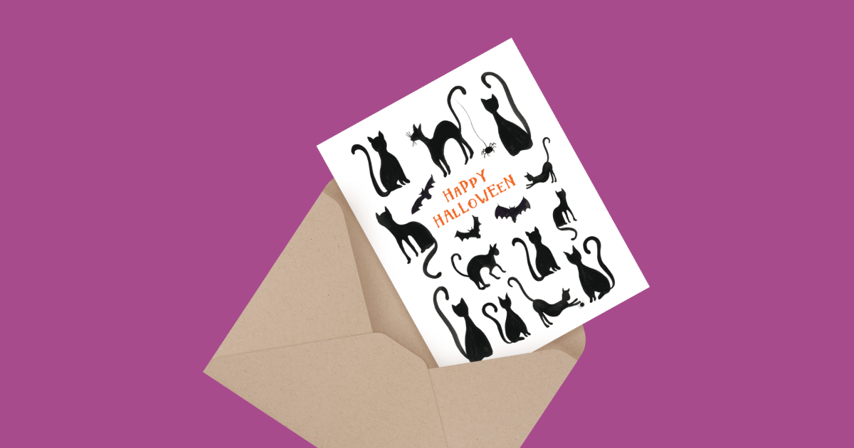 Black Cat Halloween by Erika Firm | Postable