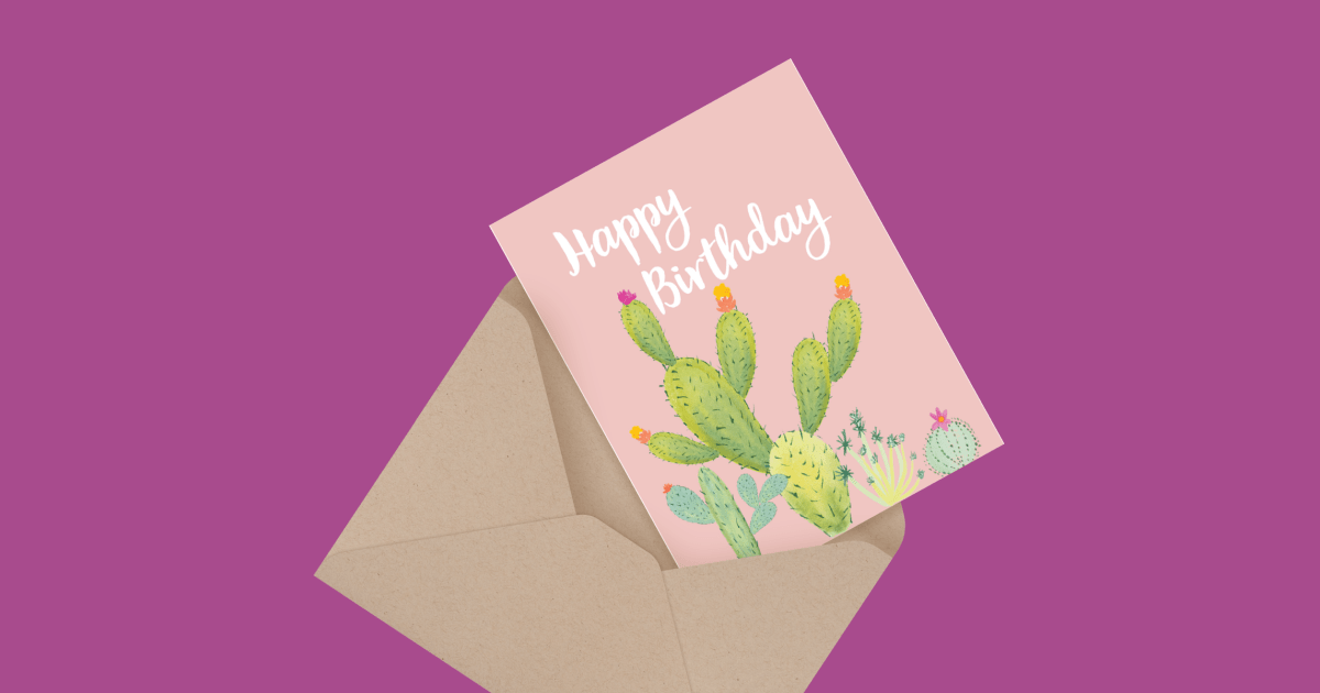 Cacti Happy Birthday Card | Birthday Cards | Postable