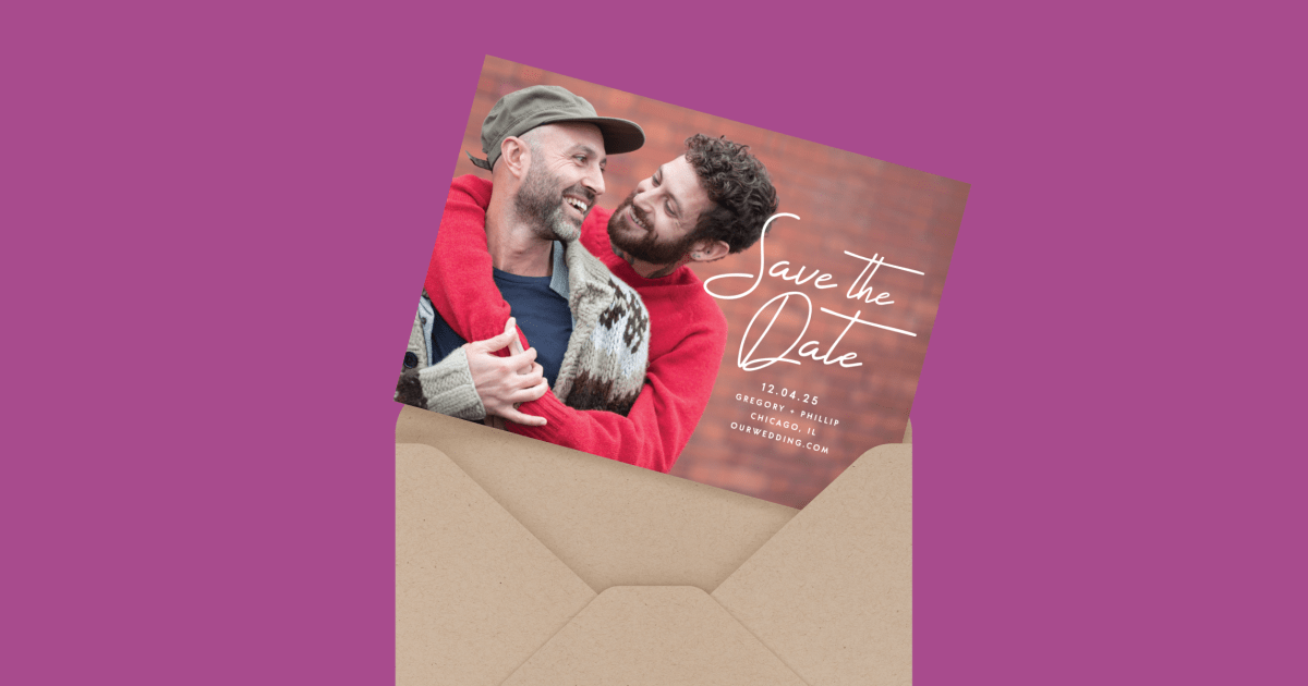 Minimal Script Save The Date by Postable | Postable