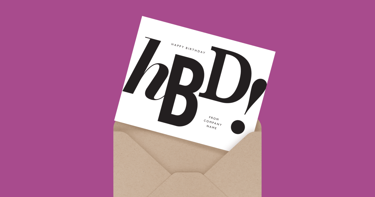 HBD Type by Hello Paper Co. | Postable