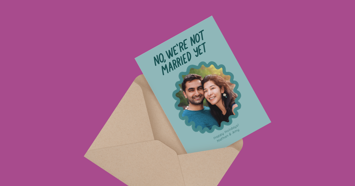No, We're Not Married Yet Holiday Card | Postable | Postable