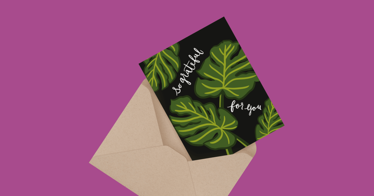 Monstera Grateful by Bloomwolf Studio | Postable