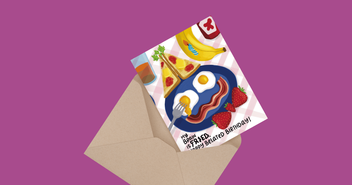 Fried Brain Eggs by Grey Street Paper | Postable